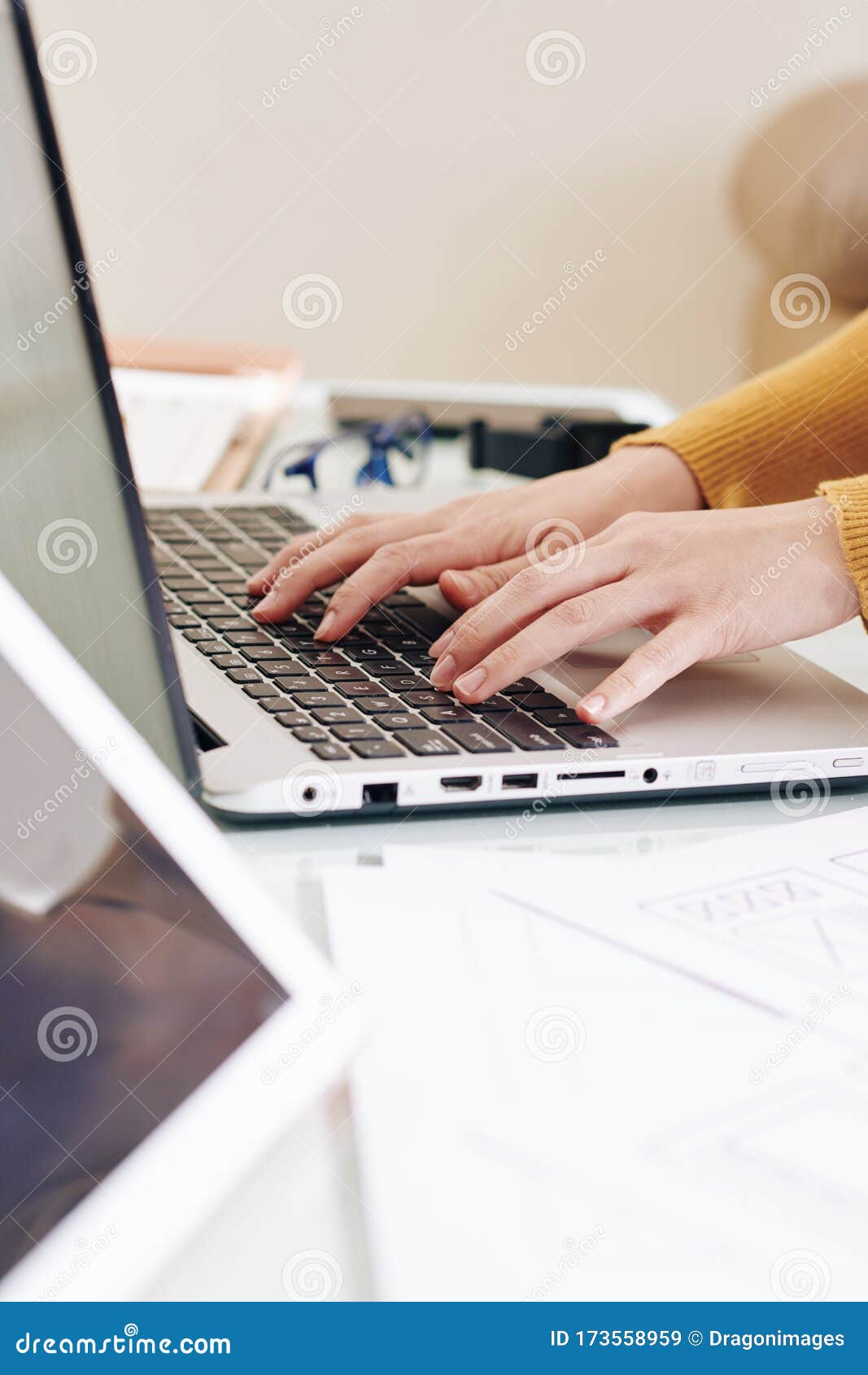 Programming woman stock image. Image of modern, communication - 173558959