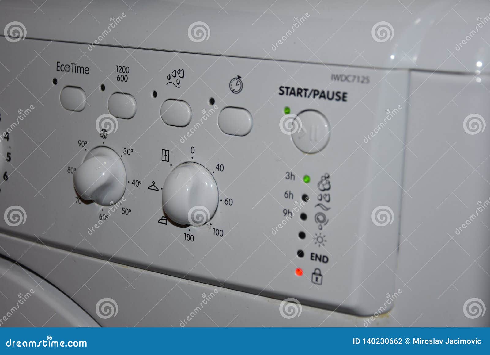 Programs on Washing Machine Stock Photo - Image of design, clothing ...