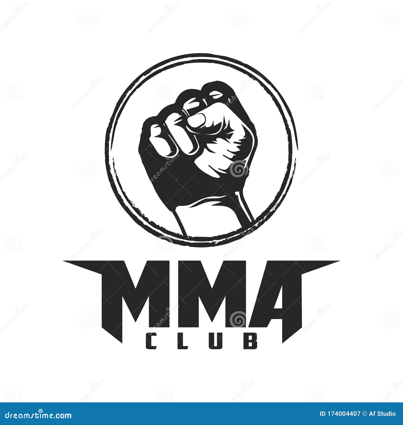 HAND with GLOVES , LOGO for MMA , KICK BOXING SPORT - VECTOR ...