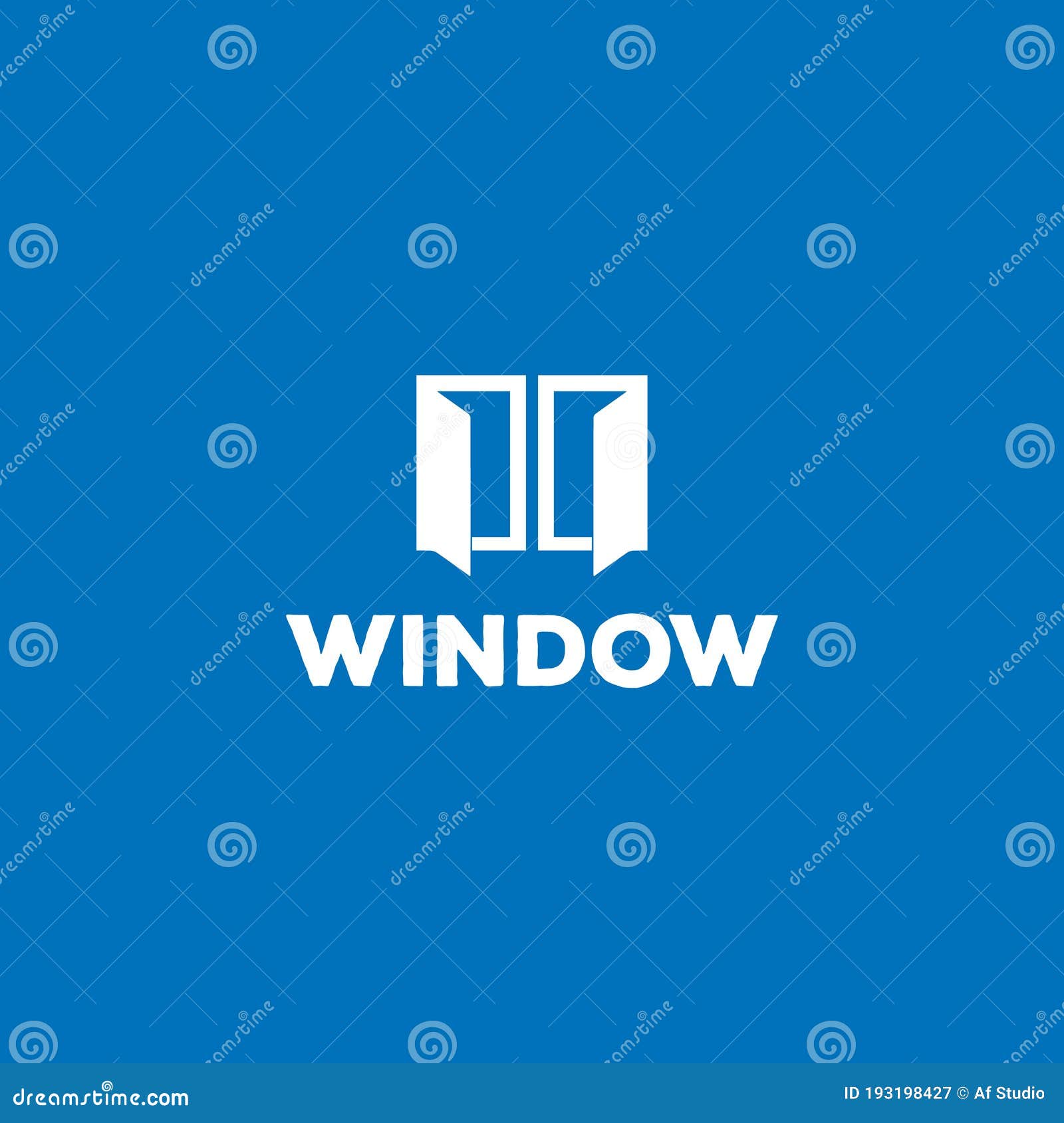 Modern Simple Minimalist Open Window Door Logo Design Stock Vector ...