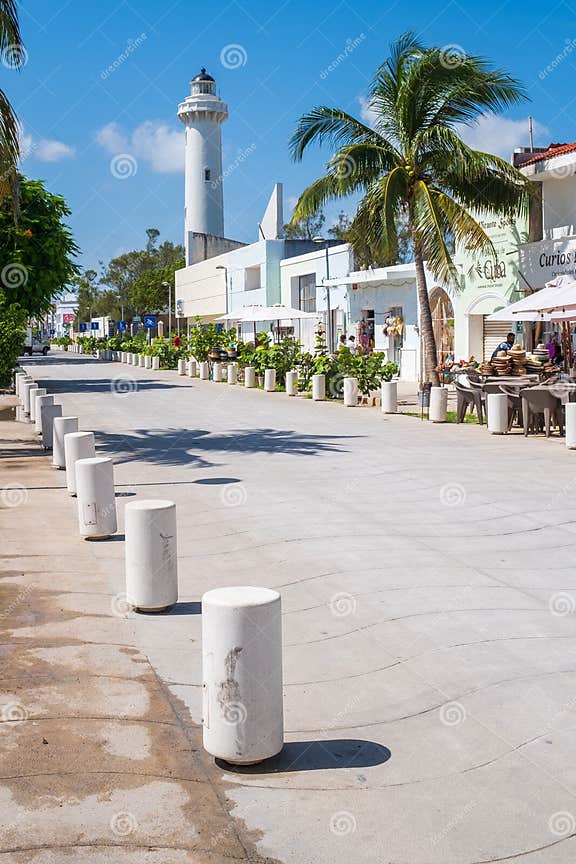 Progreso, a Popular Beach Town Near Merida in Yucatan, Mexico Editorial ...