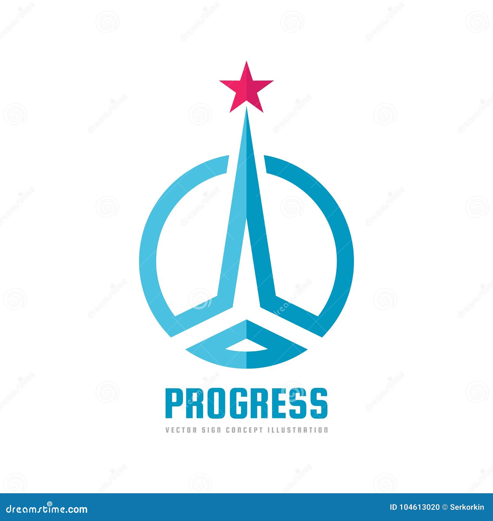 Progress - Abstract Vector Logo. Design Elements with Star Sign ...