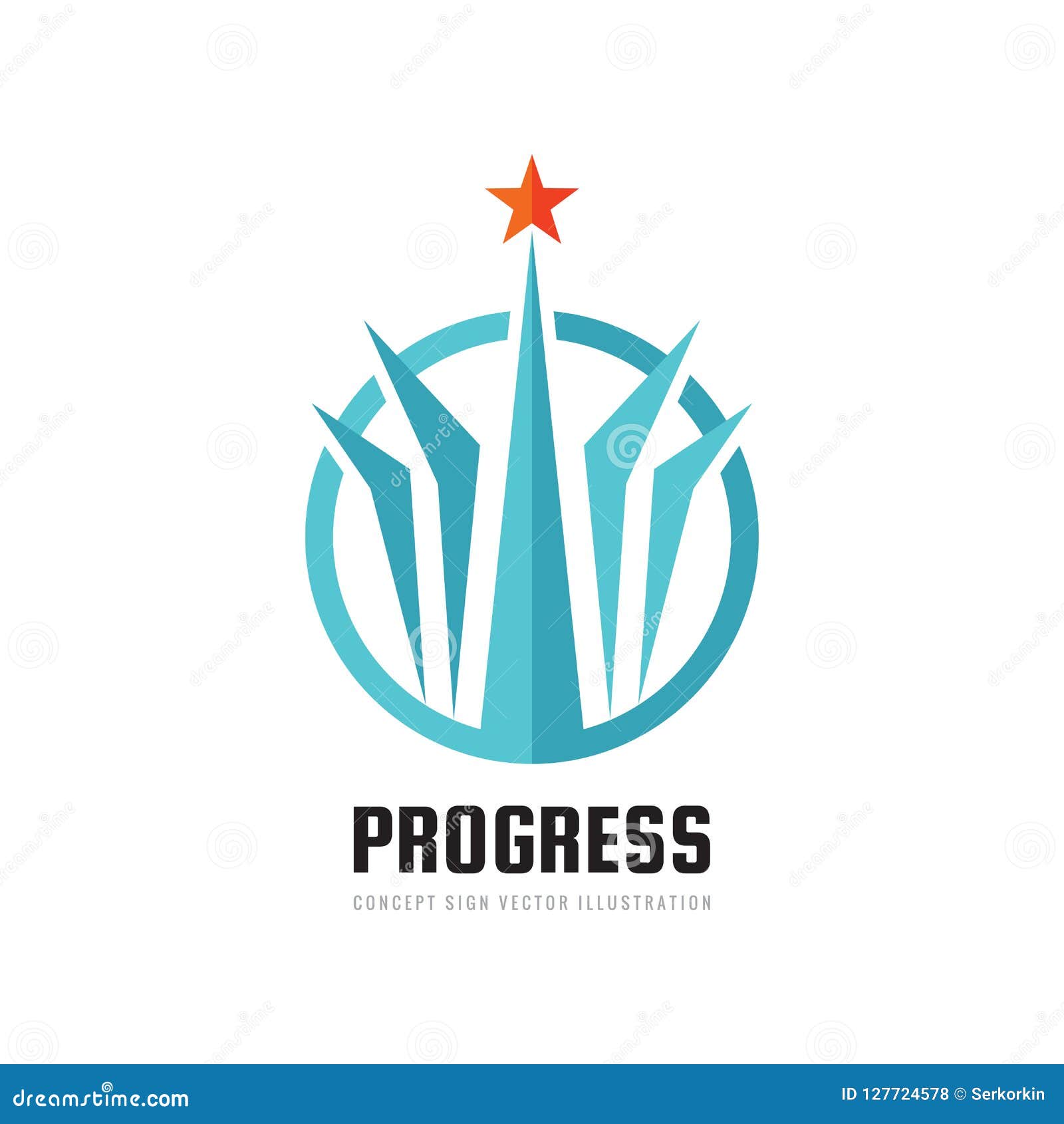 Progress - Abstract Vector Logo. Design Elements with Star Sign ...