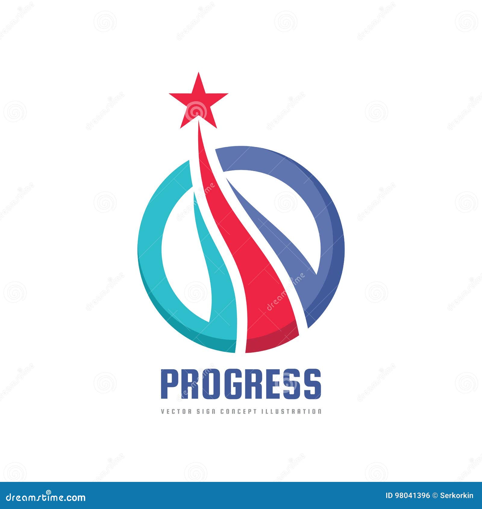 Progress - Abstract Vector Logo. Design Elements with Star Sign ...