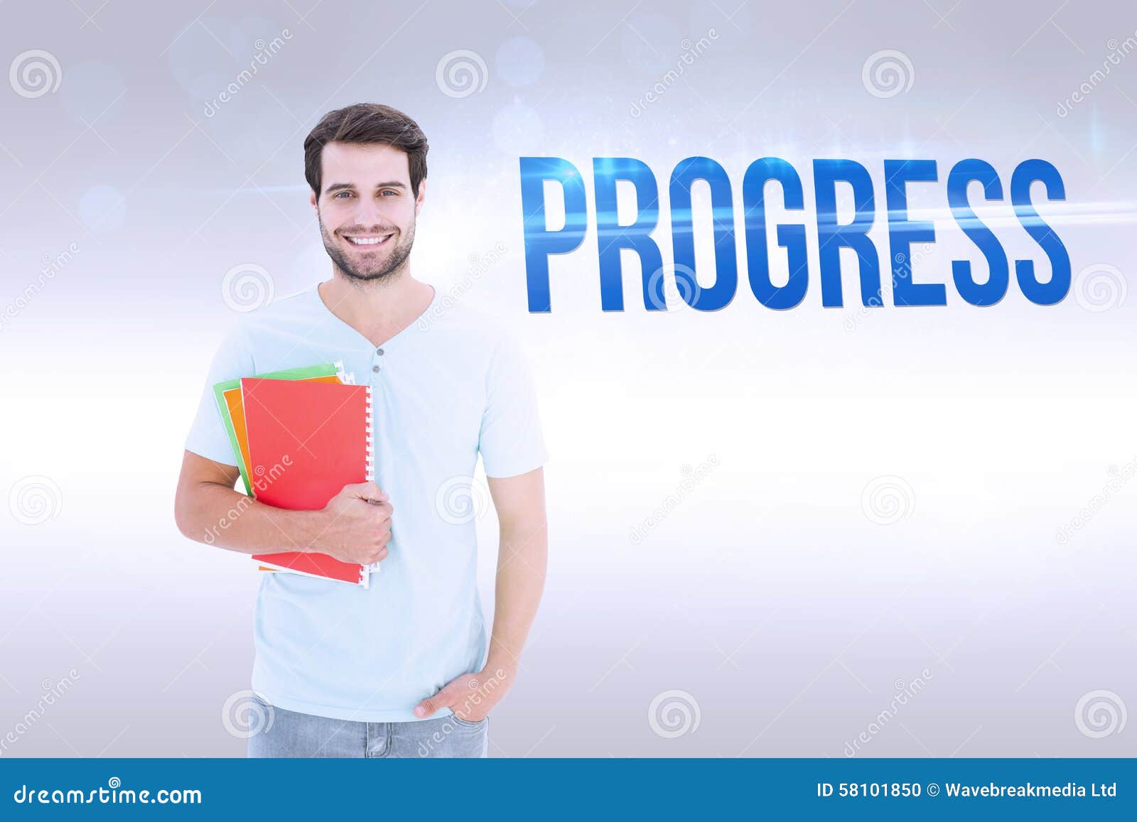 Progress Against Grey Background Stock Photo - Image of education ...