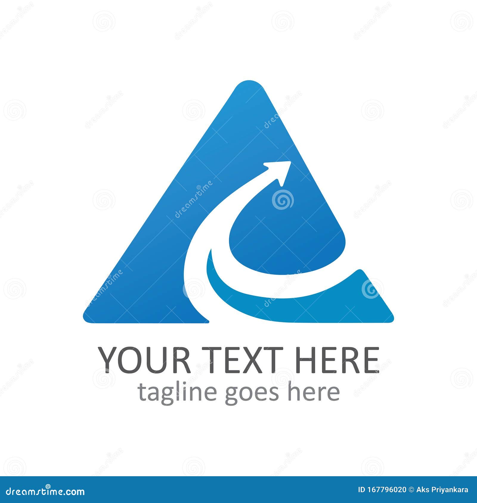 Progress Arrow Logo Vector Design Stock Vector - Illustration of blue ...