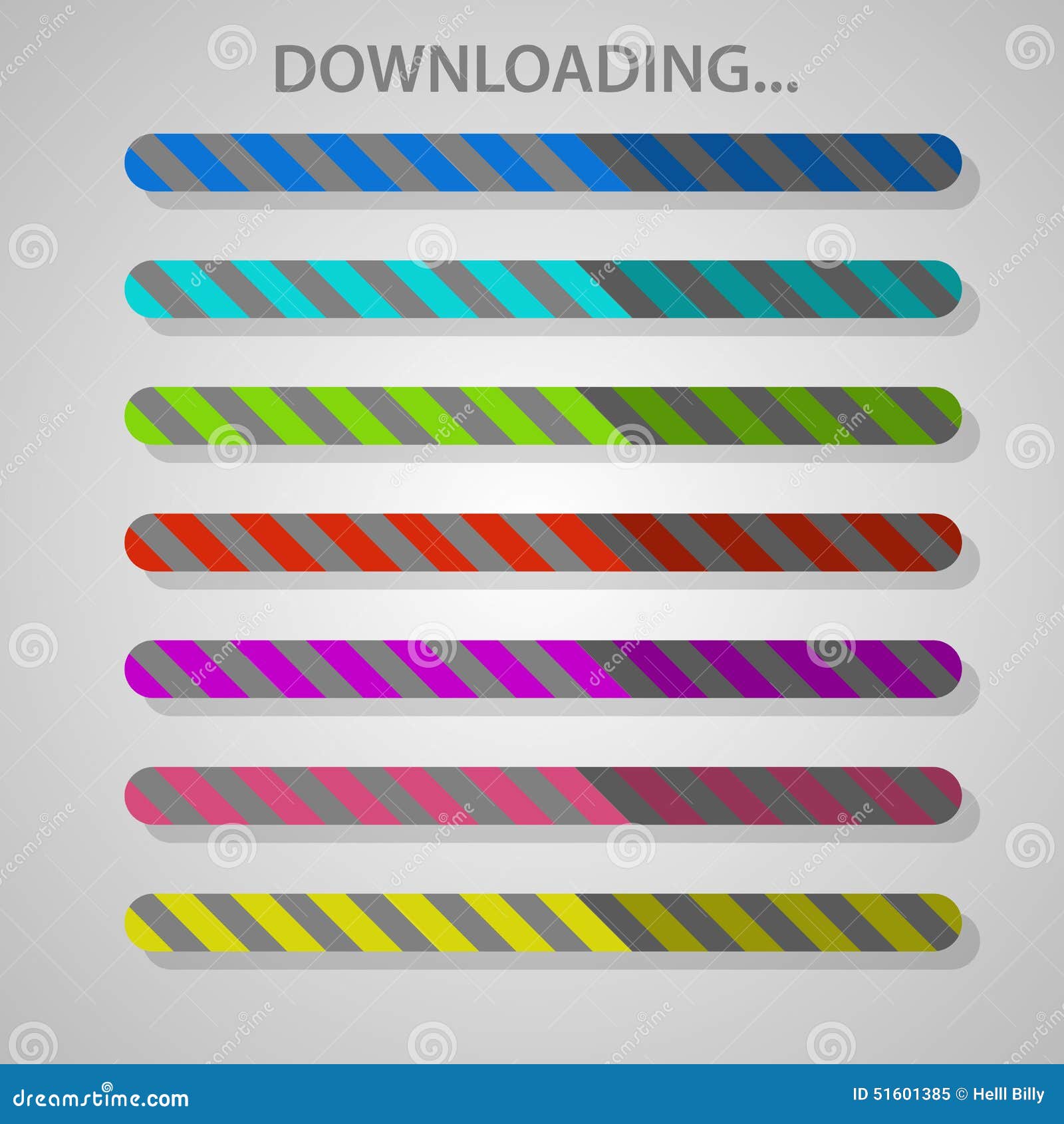 Progress bar stock vector. Illustration of bright, color - 51601385