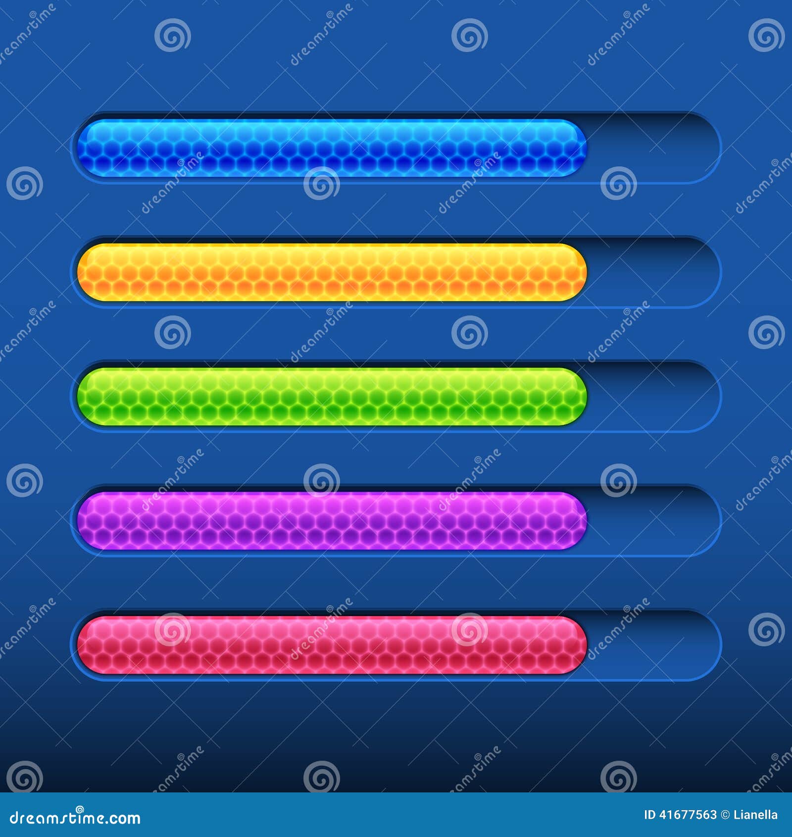 Progress bar stock vector. Illustration of green, shape - 41677563