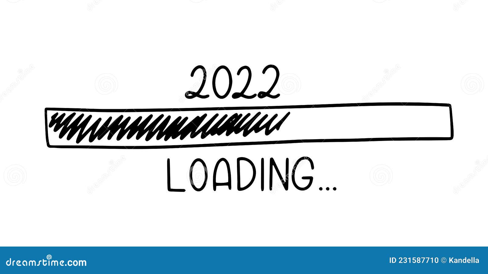 Progress Bar in Doodle Sketch Style Stock Vector - Illustration of ...