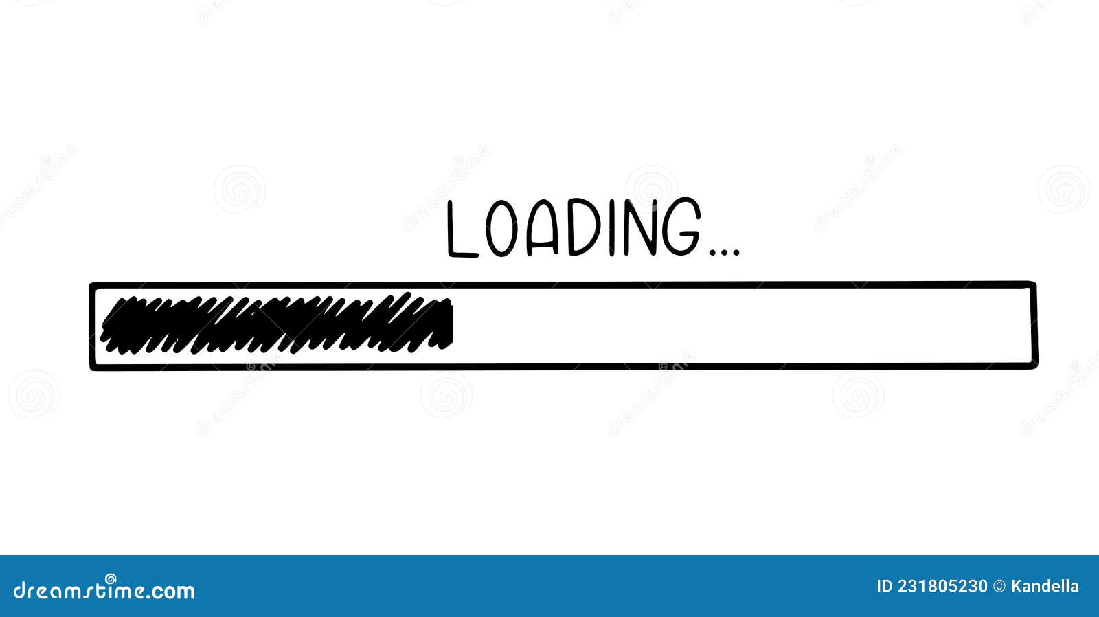 Progress Bar in Doodle Sketch Style Stock Vector - Illustration of ...