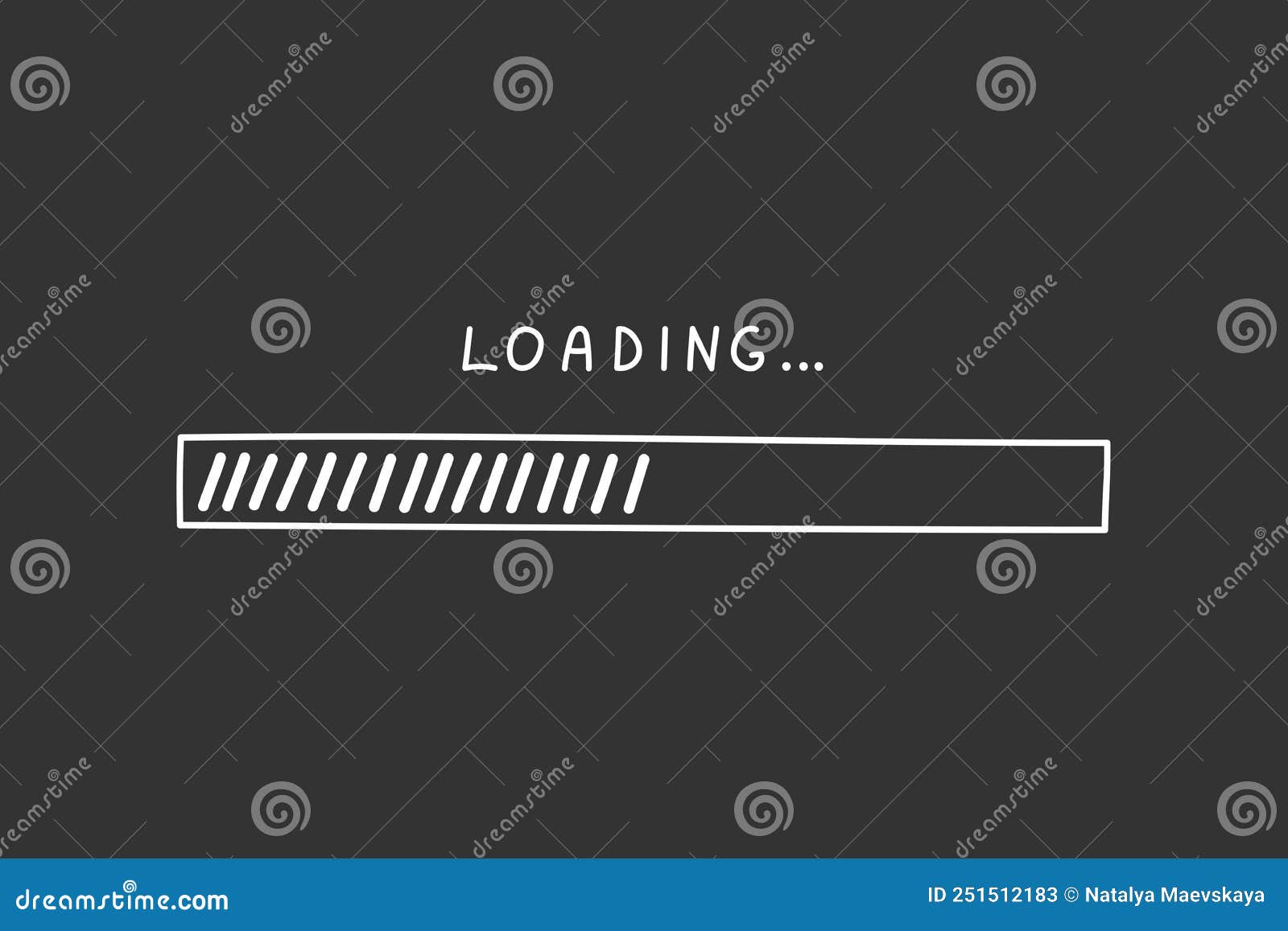 Progress Bar in Doodle Style, Vector Illustration. Hand Drawn Loading ...