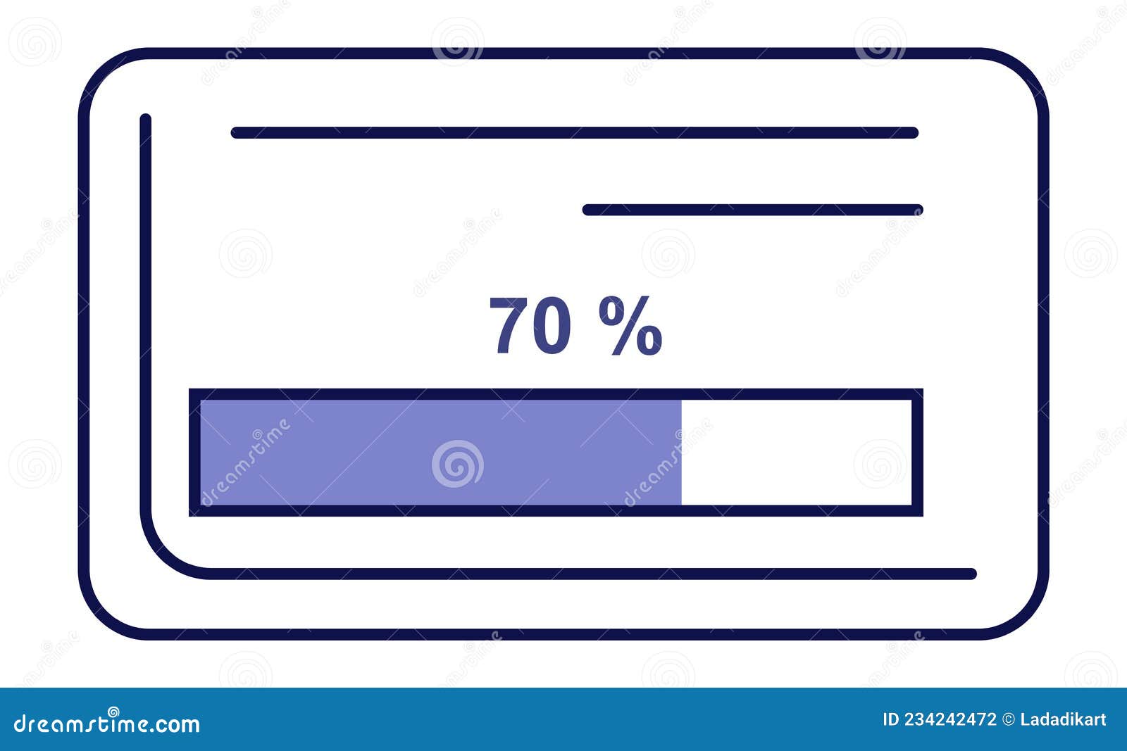 Progress Bar Frame. Loading Indicator Icon Stock Vector - Illustration ...