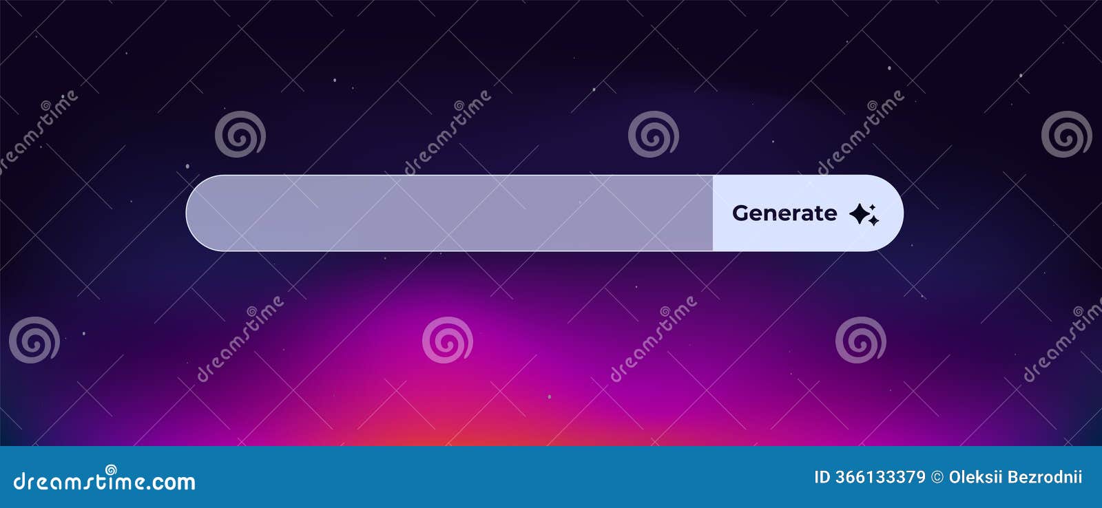 Generate Button With Mouse Cursor Clicking And Sparkling Effect Vector