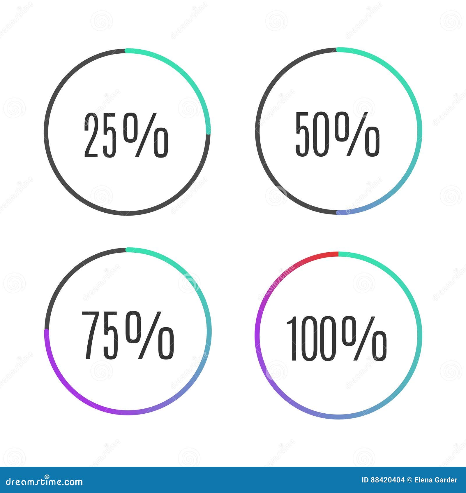 Progress Bar Icons. Stock Photo | CartoonDealer.com #88420404