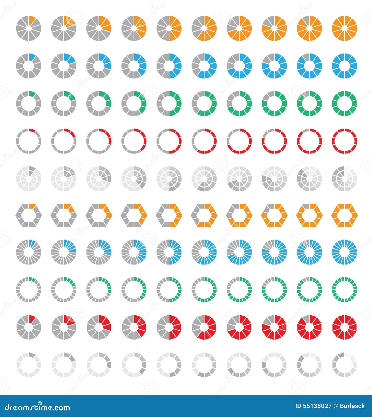 Progress bar icons stock vector. Illustration of computer - 55138027