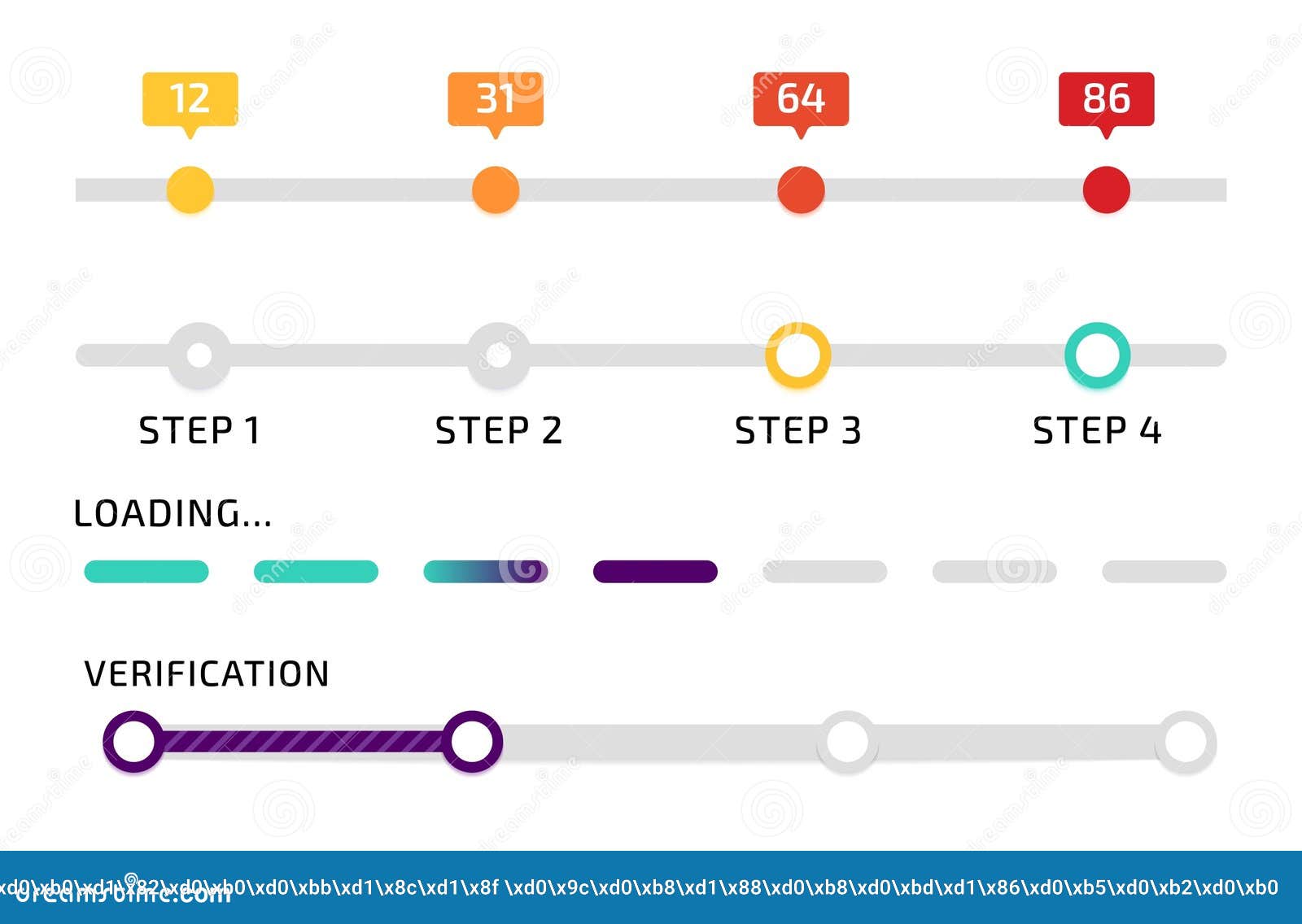 Progress Bar. Infographic Design. Chart Numbers. Loading Process ...
