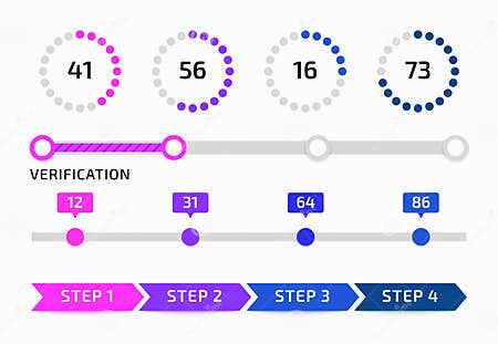 Progress Bar. Infographic Design. Chart Numbers. Loading Process ...