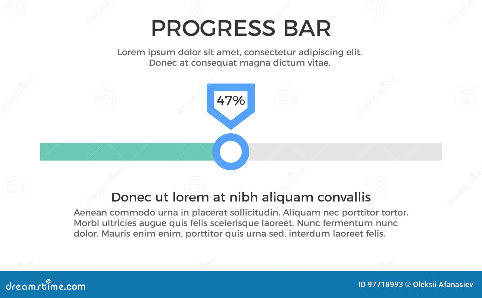 Progress Bar Infographic Element Stock Vector - Illustration of ...