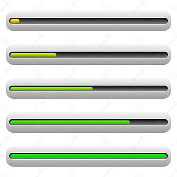 Progress Bar, Level Indicator User Interface Element Stock Vector ...