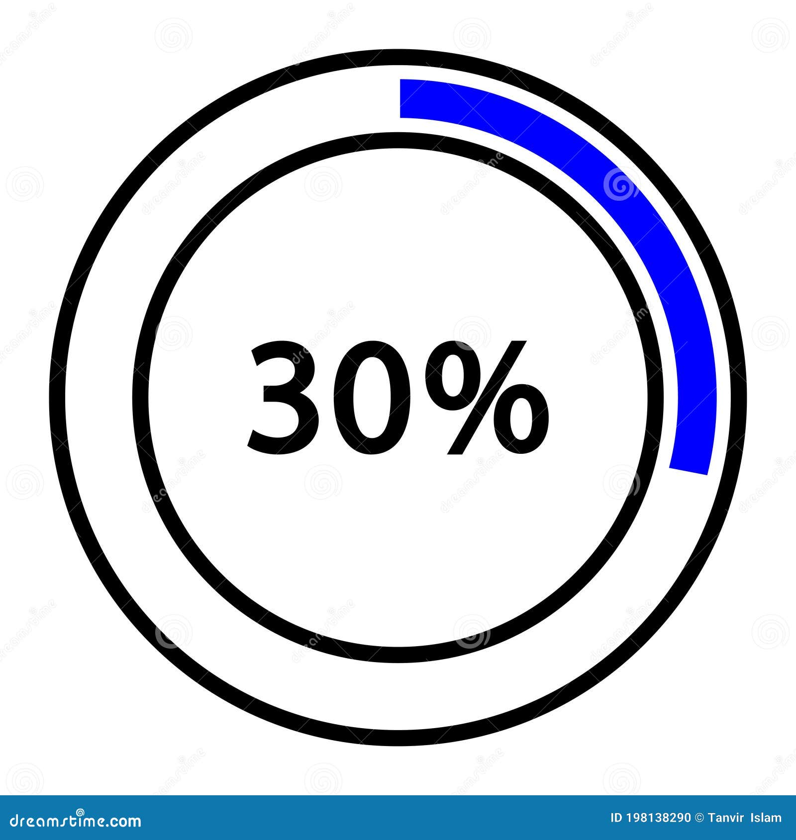 Progress Bar and Loading Icons 30 Percent Stock Vector - Illustration ...