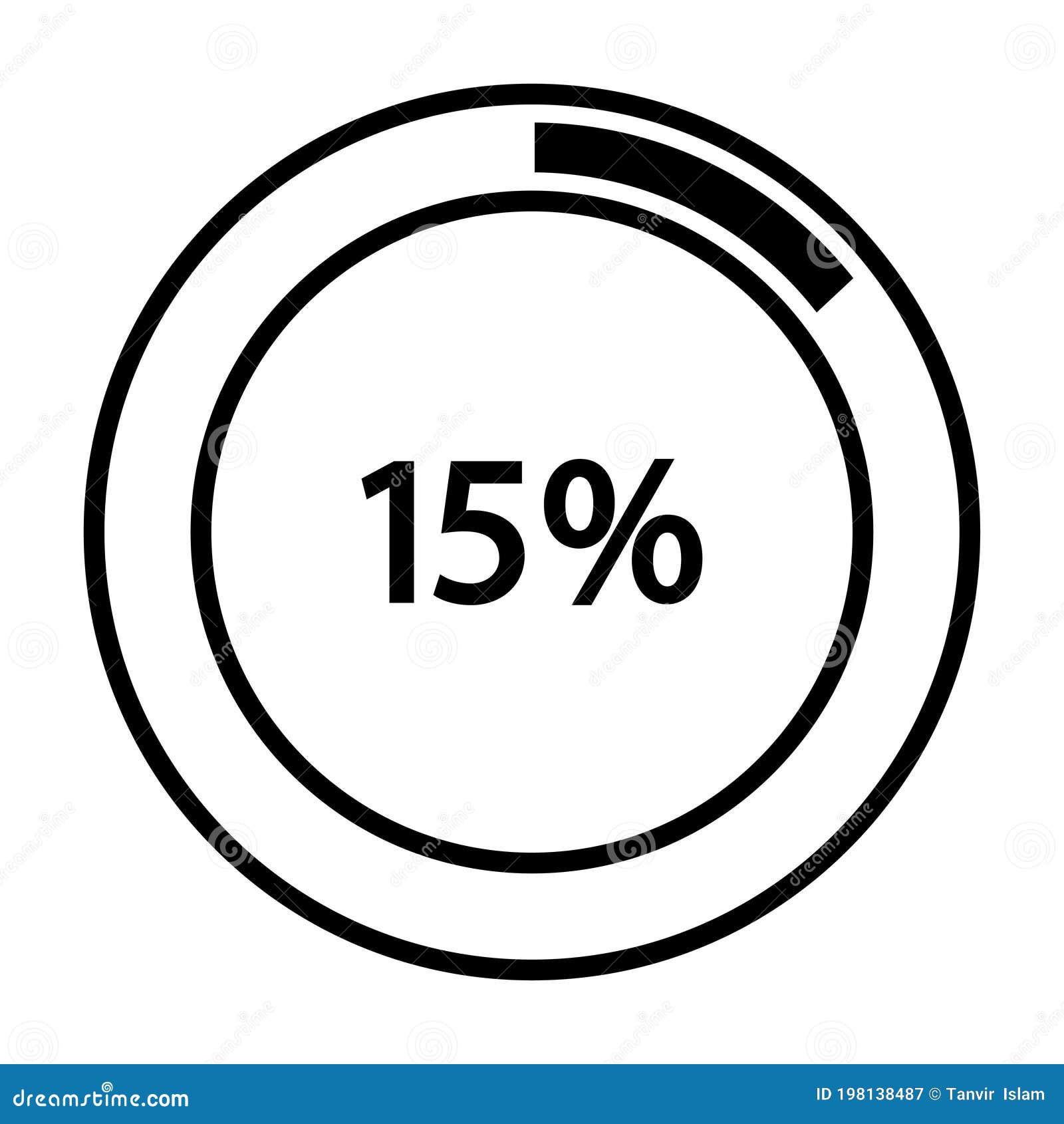 Progress Bar and Loading Icons 15 Percent Stock Vector - Illustration ...