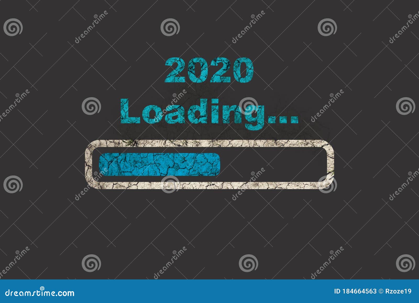 Progress Bar Loading the New 2020 Year Stock Illustration ...