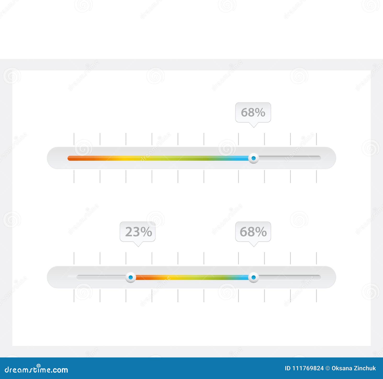 Progress Bar, Loading Rainbow Color Bar Stock Vector - Illustration of ...