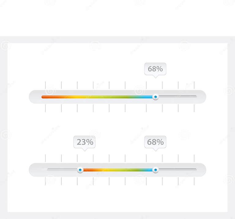 Progress Bar, Loading Rainbow Color Bar Stock Vector - Illustration of ...