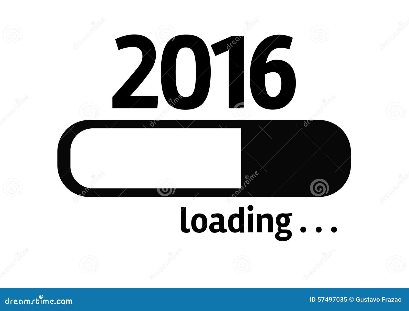 Progress Bar Loading with the Text: 2016 Stock Image - Image of ...