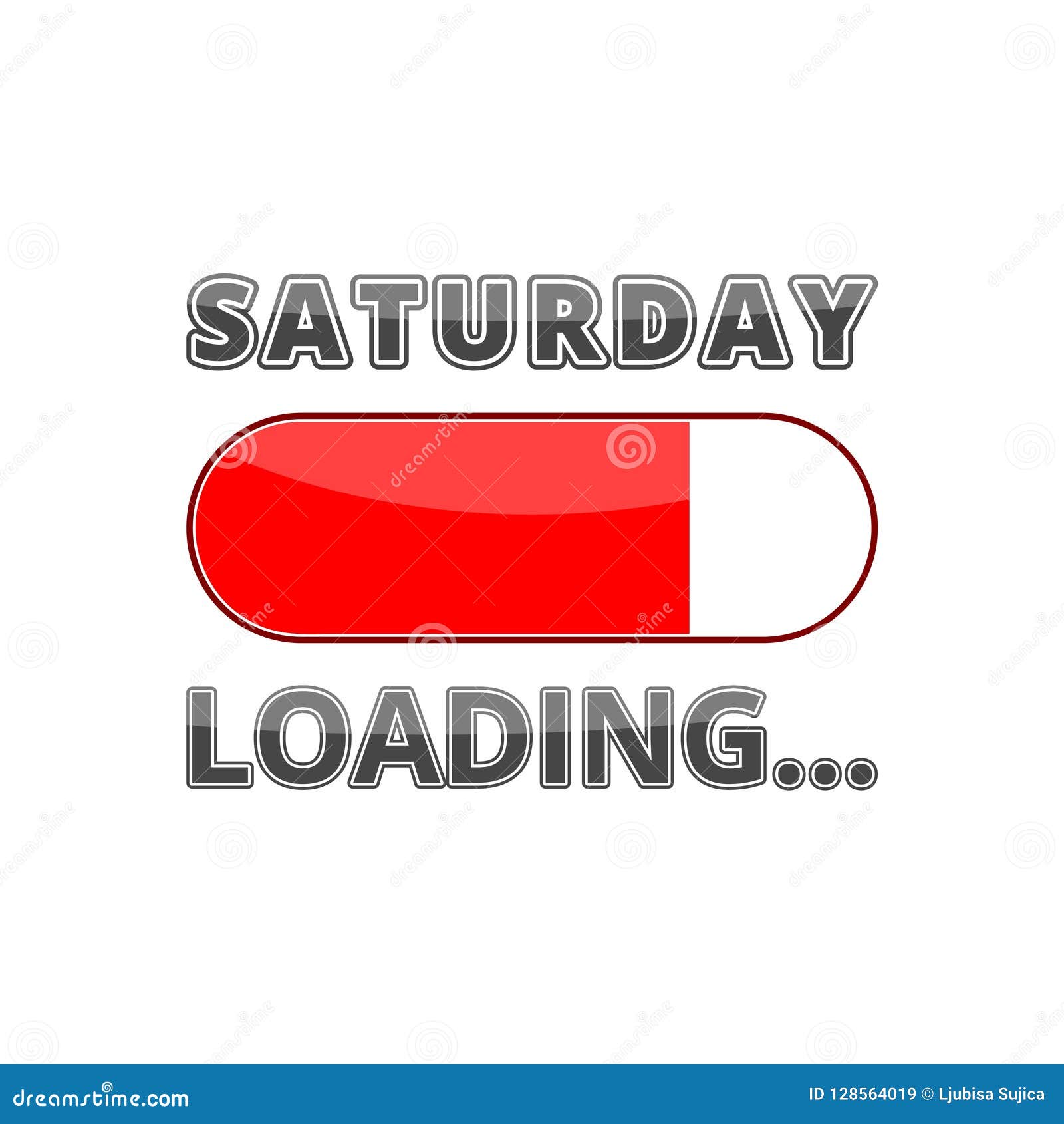 Progress Bar Loading with the Text: Saturday Stock Vector ...