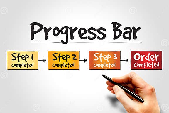 Progress Bar stock image. Image of flowchart, arrow, five - 60485099