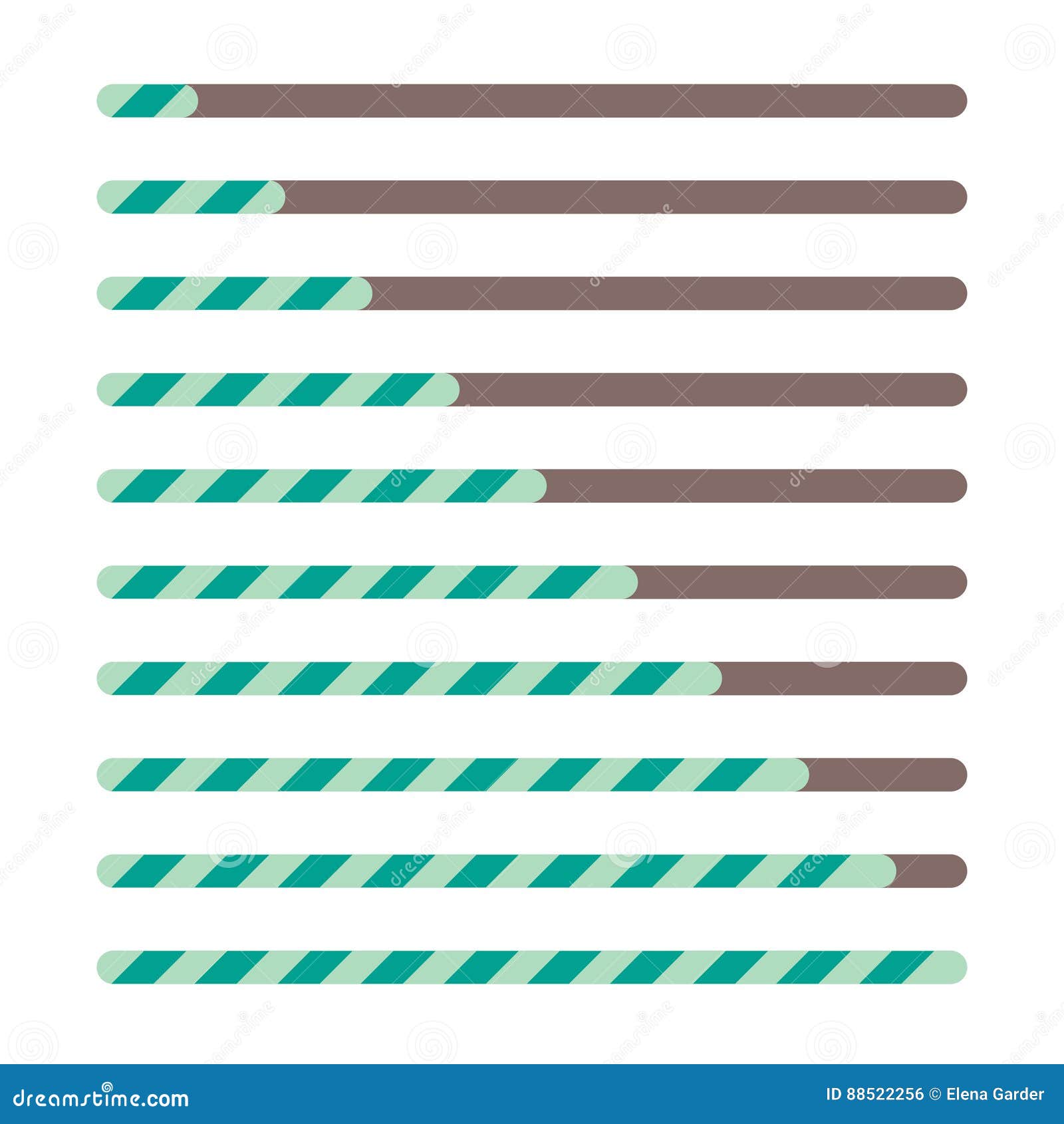 Progress Bar Set. Loading Status Bar Web Indicator. Process Download ...