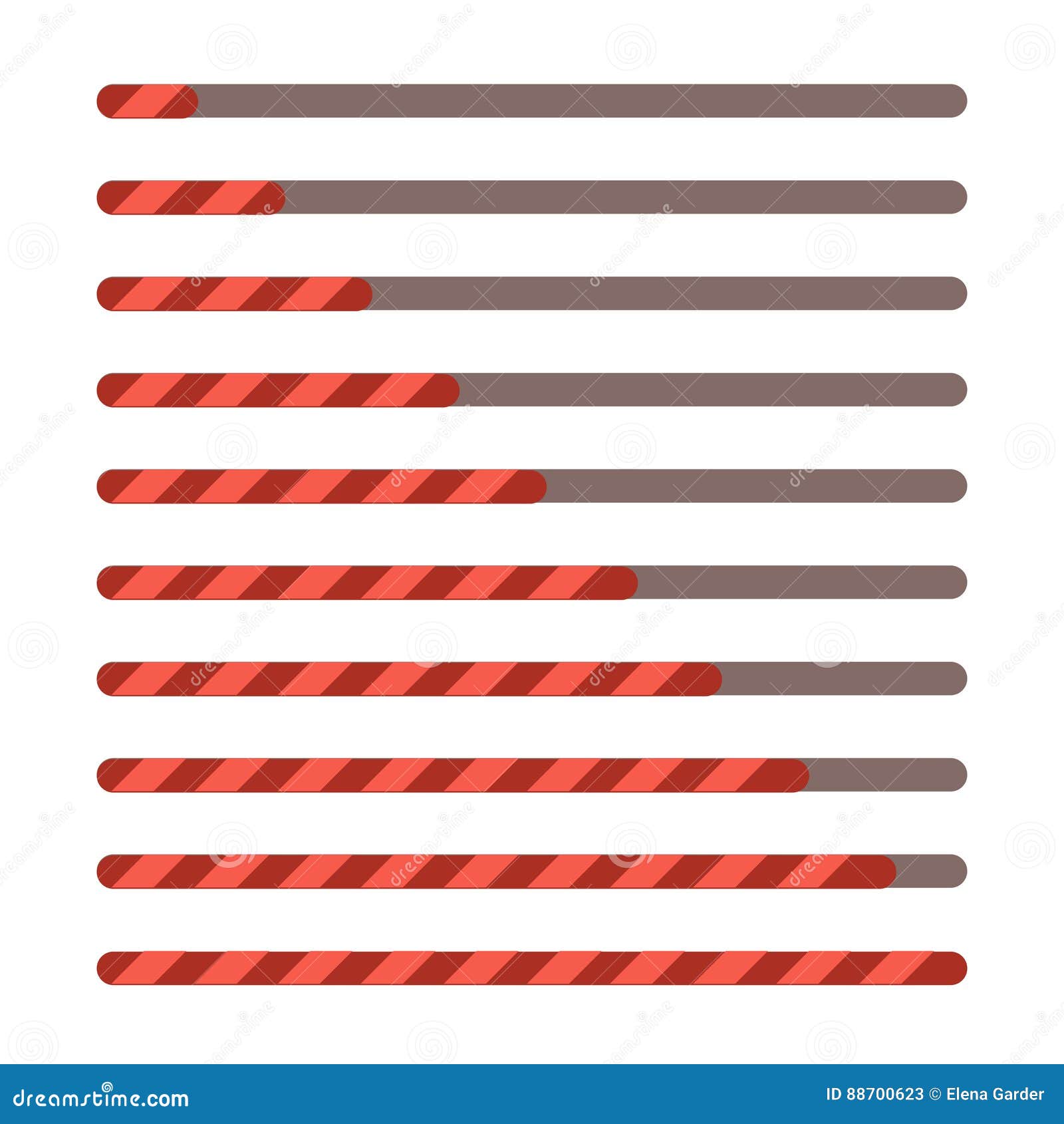 Progress Bar Set. Loading Status Bar Web Indicator. Process Download ...
