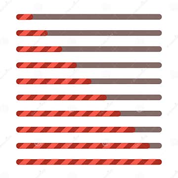 Progress Bar Set. Loading Status Bar Web Indicator. Process Download ...