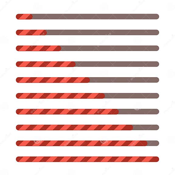 Progress Bar Set. Loading Status Bar Web Indicator. Process Download ...