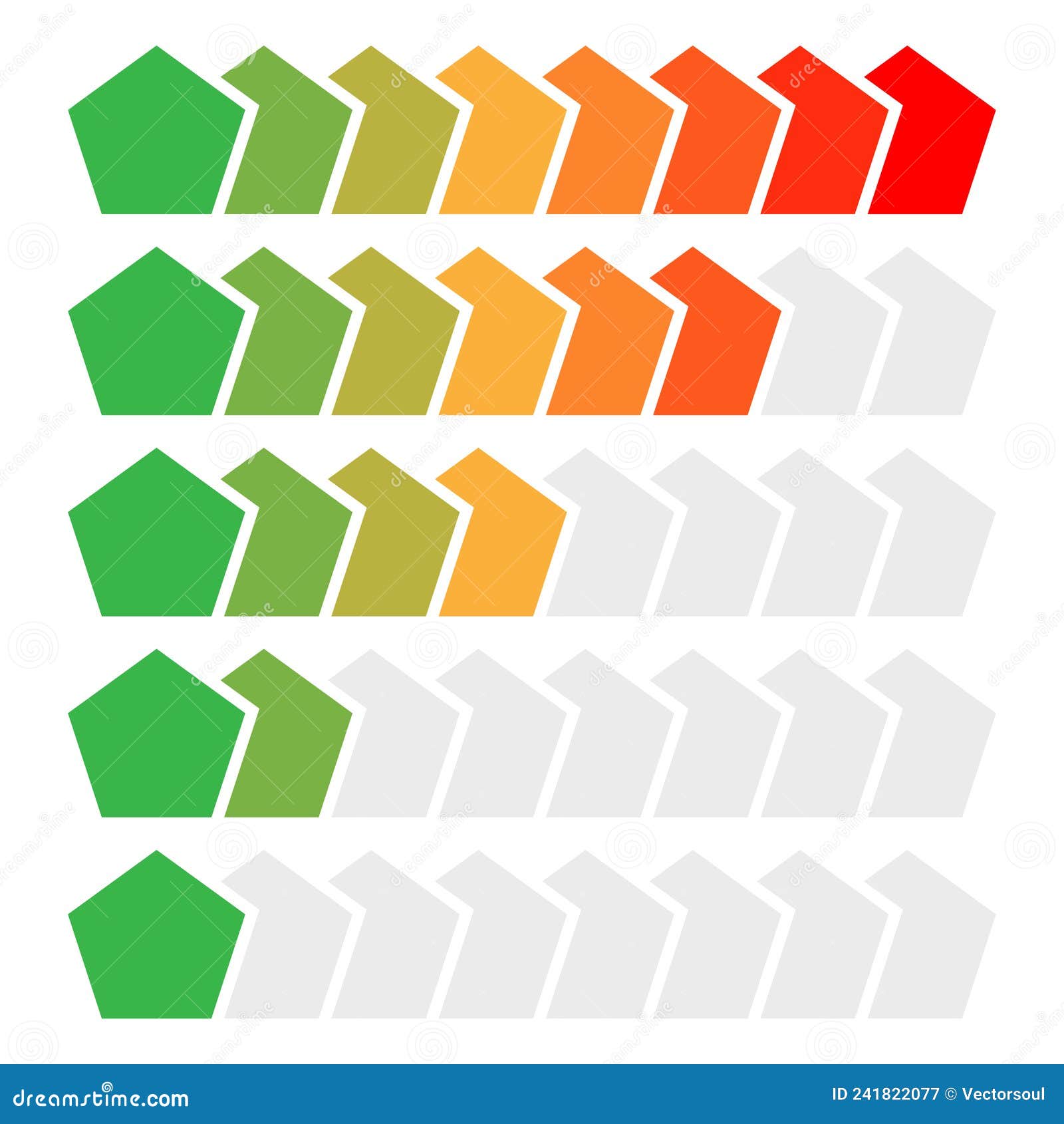 Progress Bar. Steps, Phases, Level Indicator. Yardstick Meter Stock ...