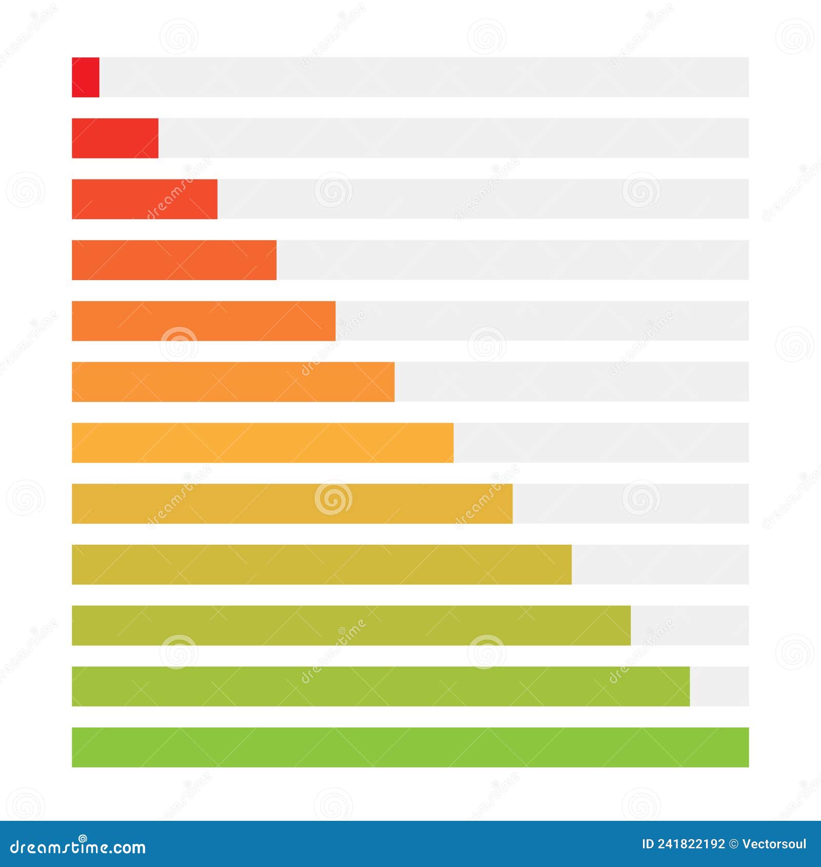 Progress Bar. Steps, Phases, Level Indicator. Yardstick Meter Stock ...
