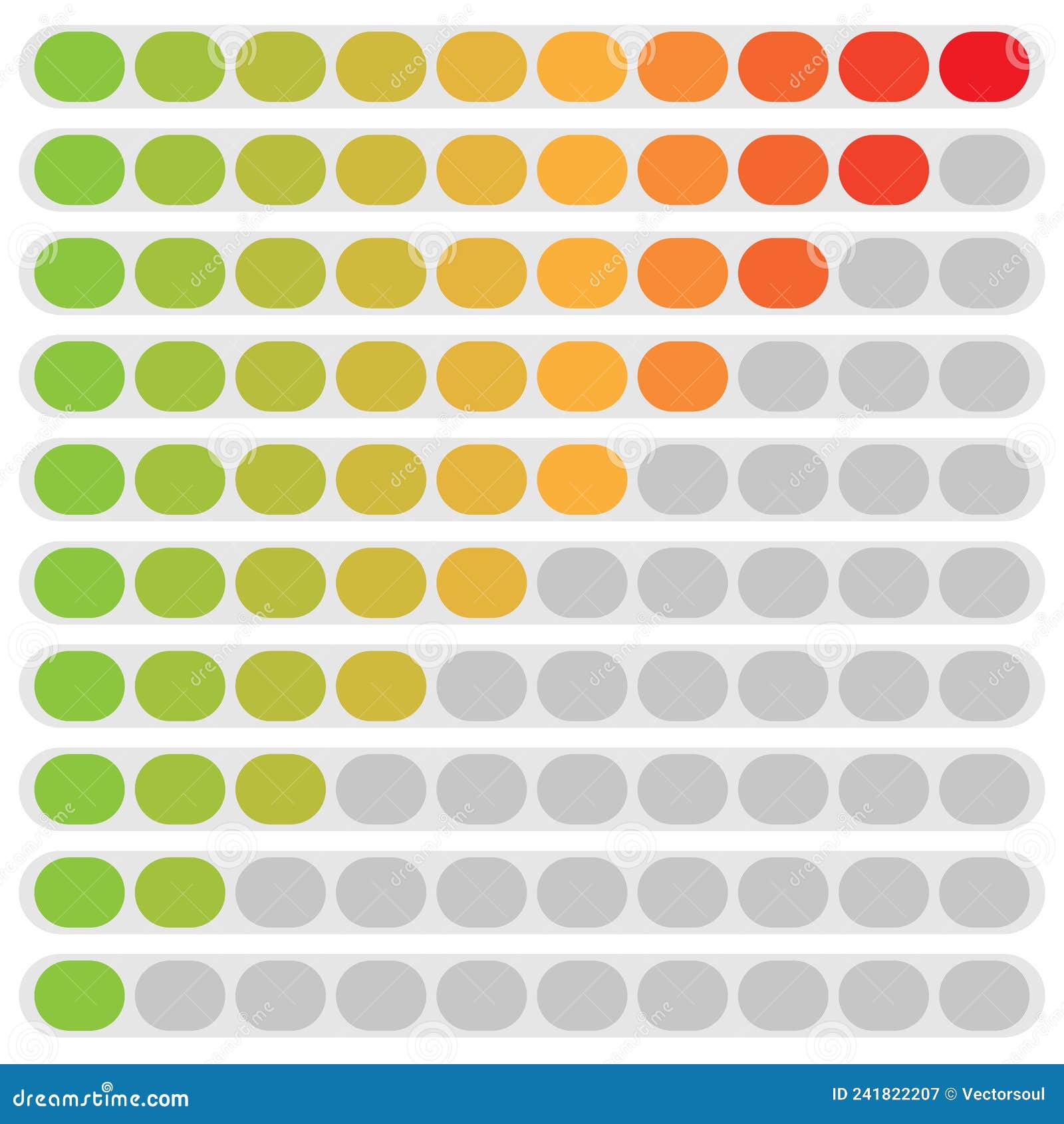Progress Bar. Steps, Phases, Level Indicator. Yardstick Meter Stock ...