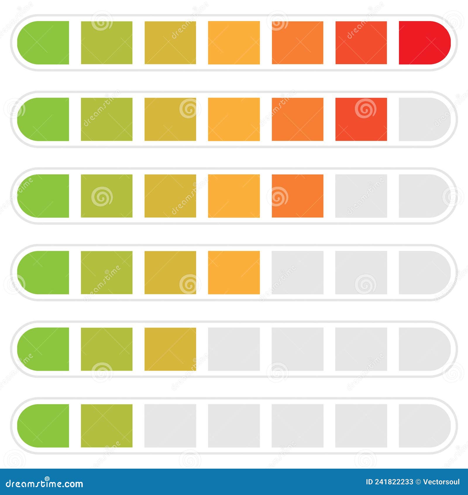 Progress Bar. Steps, Phases, Level Indicator. Yardstick Meter Stock ...