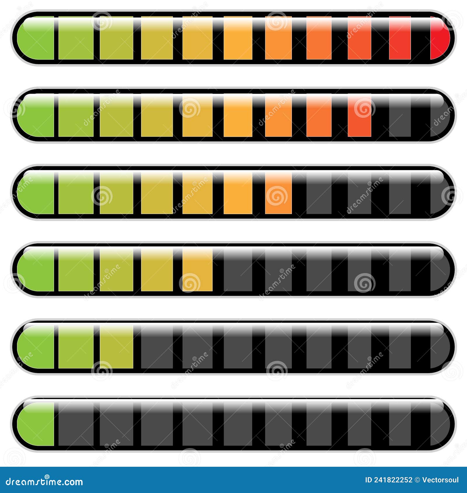 Progress Bar. Steps, Phases, Level Indicator. Yardstick Meter Stock ...