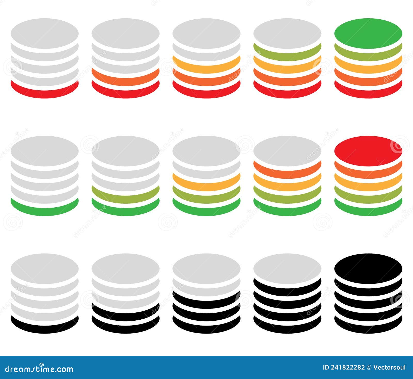 Progress Bar. Steps, Phases, Level Indicator. Yardstick Meter Stock ...