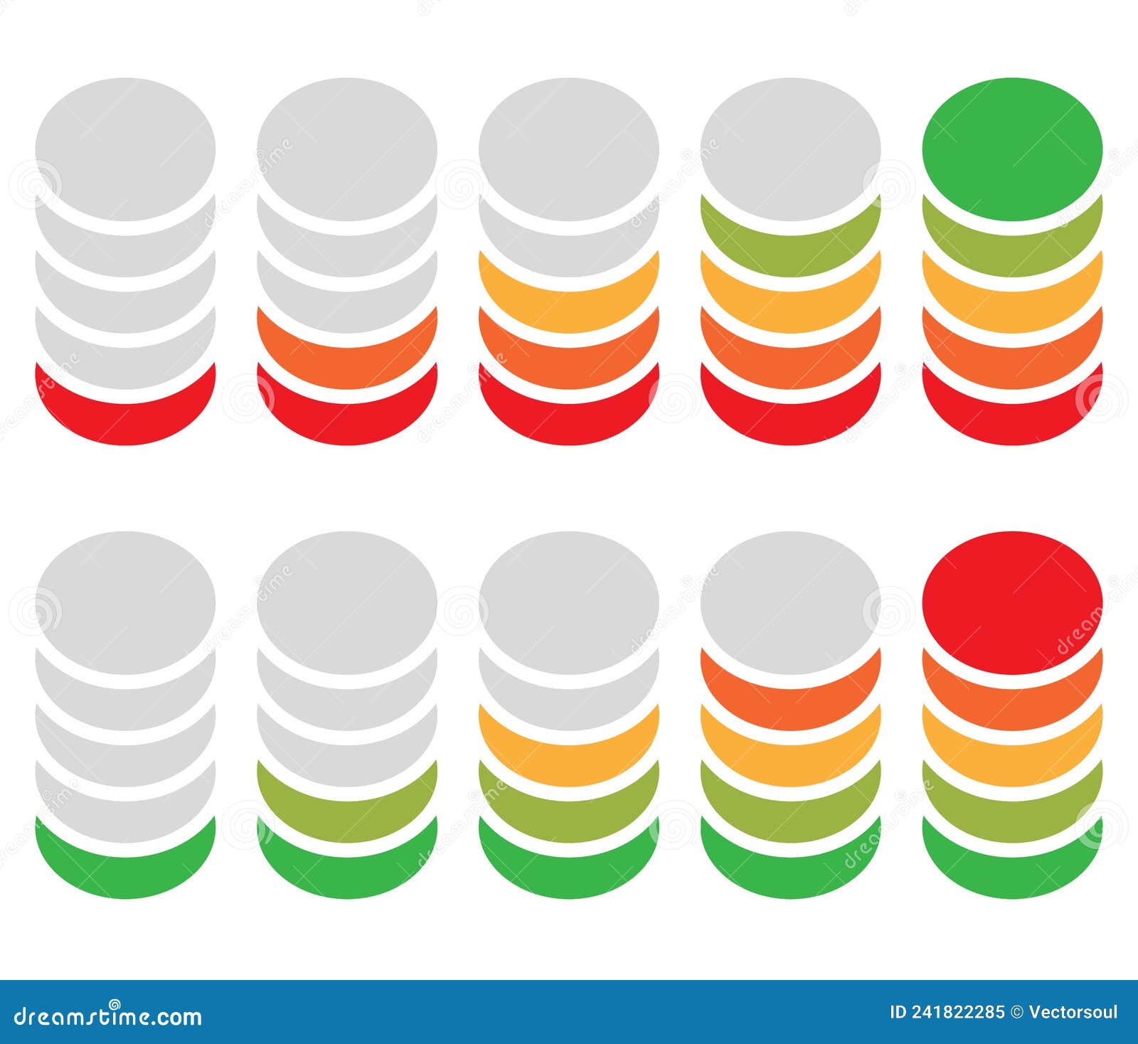 Progress Bar. Steps, Phases, Level Indicator. Yardstick Meter Stock ...