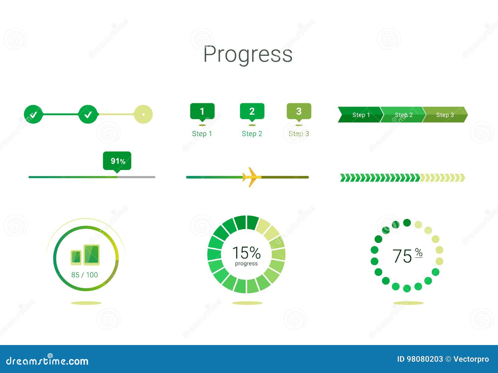 Progress Bar User Interface Design Stock Vector - Illustration of ... Progress Bar User Interface Design Stock Vector - Illustration of ...