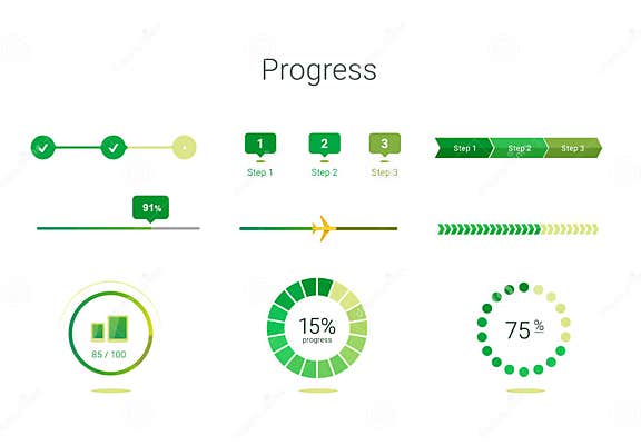 Progress Bar User Interface Design Stock Vector - Illustration of ...