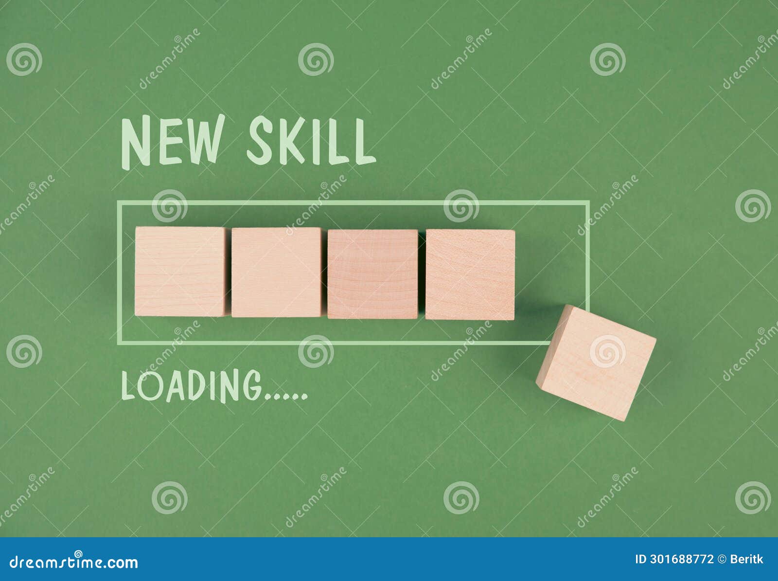 Progress Bar with the Words New Skill Loading, Education Concept ...