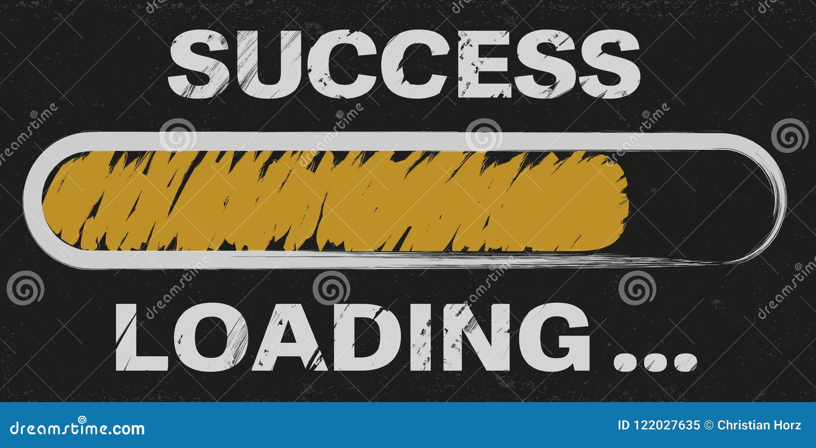 Progress Bar with Words Success Loading Stock Vector - Illustration of ...