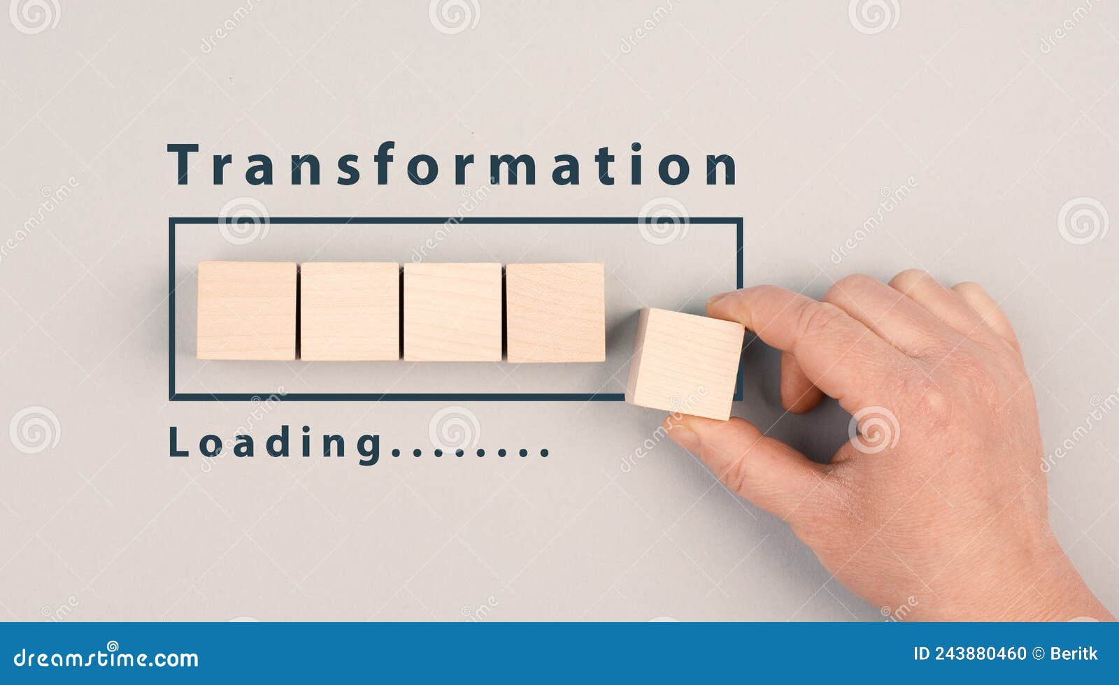 Progress Bar with the Words Transformation Loading, Upgrade and Improve ...