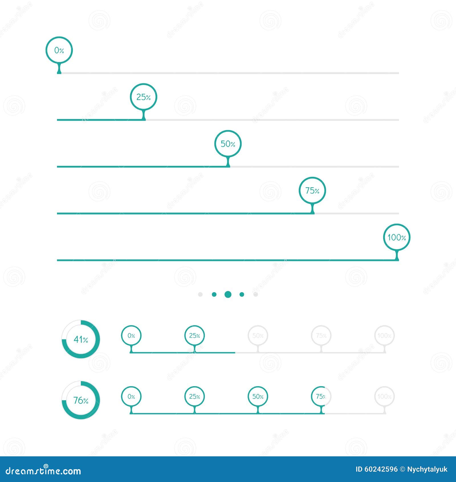 Progress Bars with Circle. Vector Illustration Stock Vector ... Progress Bars with Circle. Vector Illustration Stock Vector ...