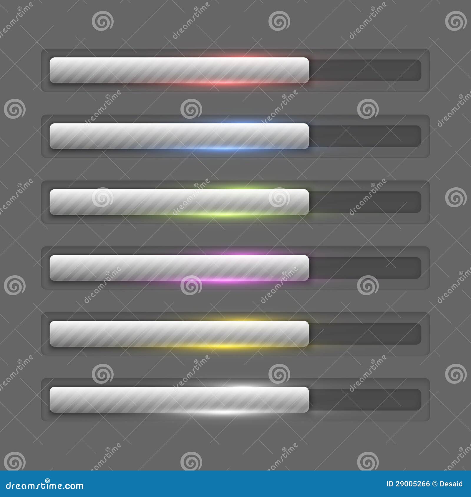 Progress bars collection stock vector. Illustration of round - 29005266