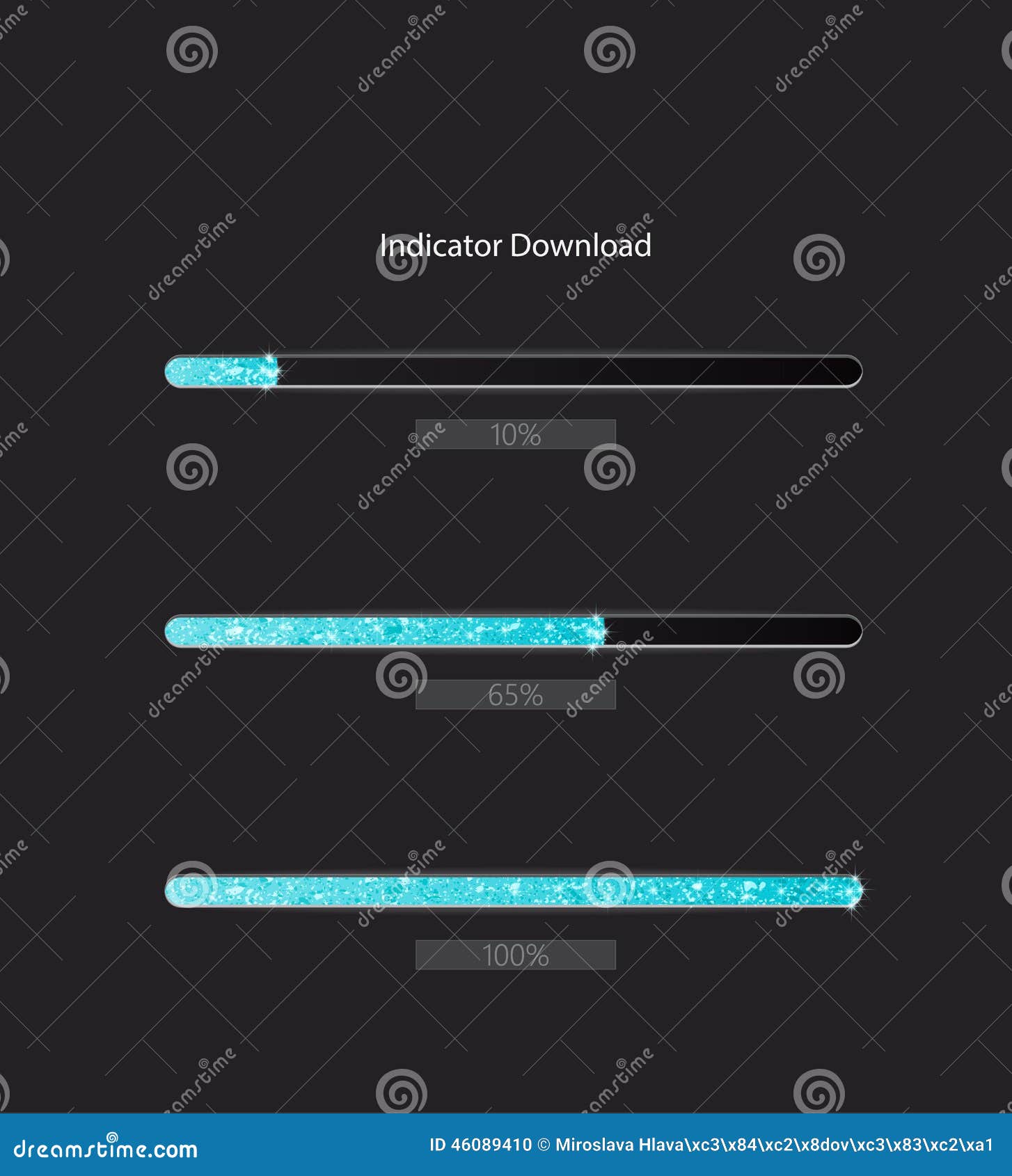 Progress bars stock vector. Illustration of menu, creative - 46089410